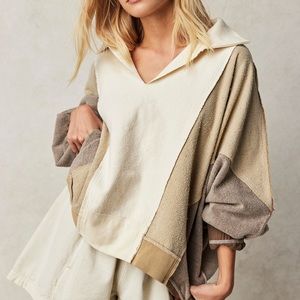 Free People | Tops | Free People Sidewalk Sweatshirt Colorblock Lower ...